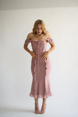 Wild Rose & Sparrow The Desirée Dress in Zephyr Purple
