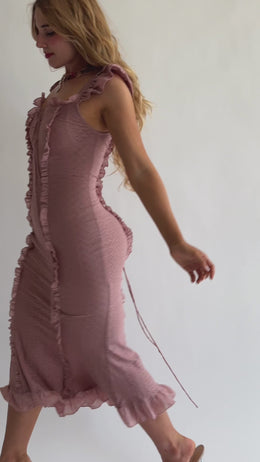 Wild Rose & Sparrow The Desirée Dress in Zephyr Purple